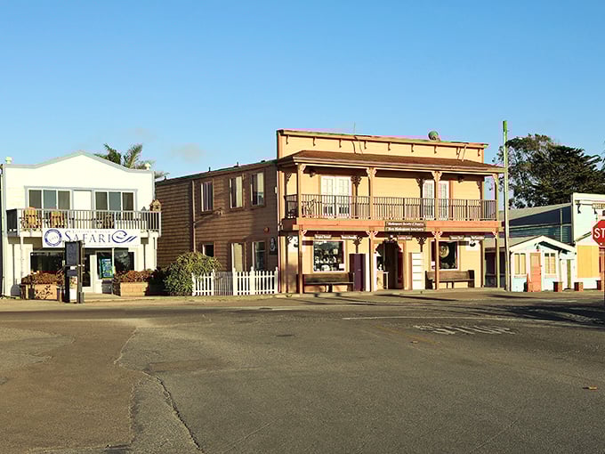 Main Street charm with a salty twist. These weathered wooden buildings have witnessed decades of fishermen's tales and harbor sunsets.