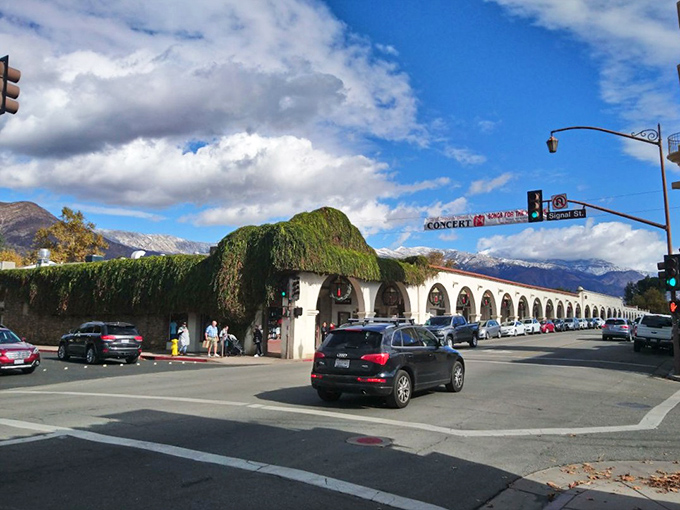 The vine-draped arcade along Ojai Avenue houses boutiques and galleries where time slows and shopping becomes an artform rather than a transaction.