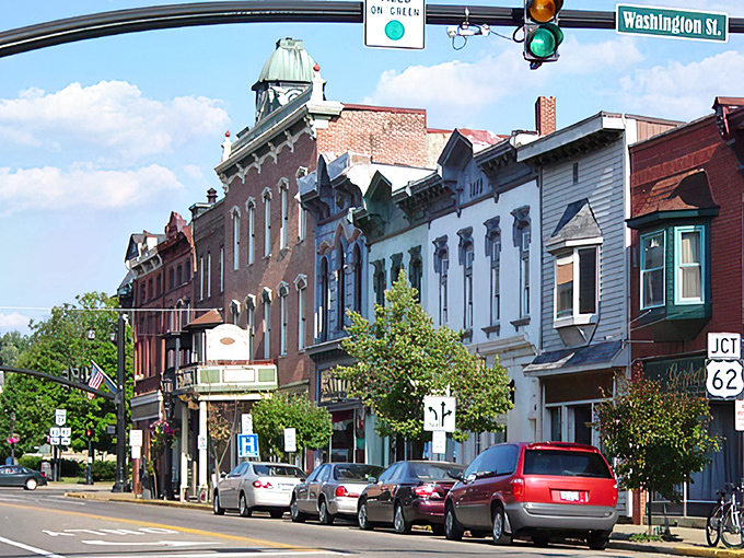 Where past meets present: Millersburg's historic district offers a picturesque backdrop for both shopping adventures and impromptu photography sessions.