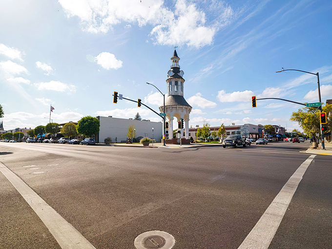 The iconic clock tower stands sentinel over Red Bluff, telling both the time and tales of California's rich history.