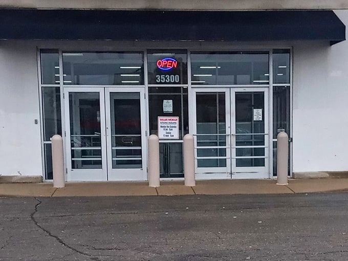 Push through these doors and enter a parallel universe where thirty bucks transforms into a shopping spree worthy of royalty.