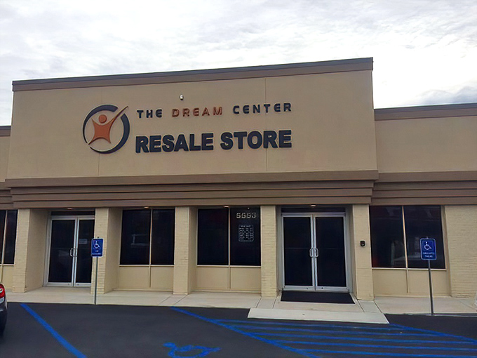 A clean, welcoming storefront that says "Come for the deals, stay for the treasure hunt" without a hint of thrift store stigma.