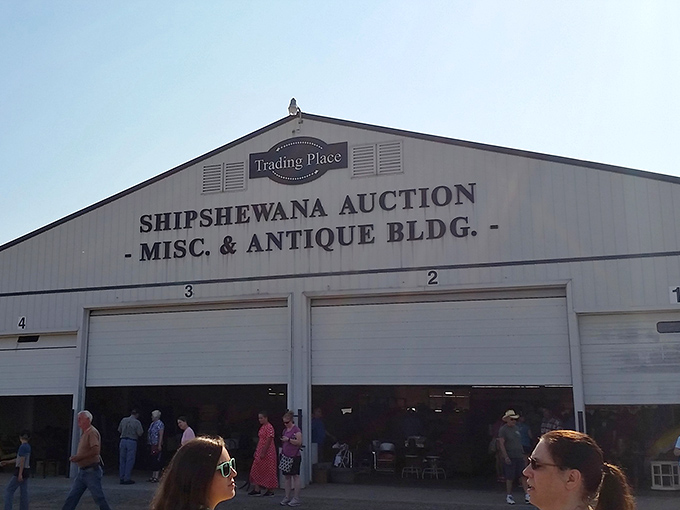 Step through these rolling doors and enter a world where time slows down, bargains await, and your car trunk somehow shrinks in anticipation.