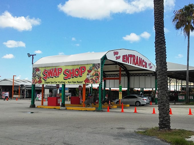 The gateway to bargain heaven beckons with its colorful entrance. Like a retail Narnia, step through and enter a world where haggling is an Olympic sport. 