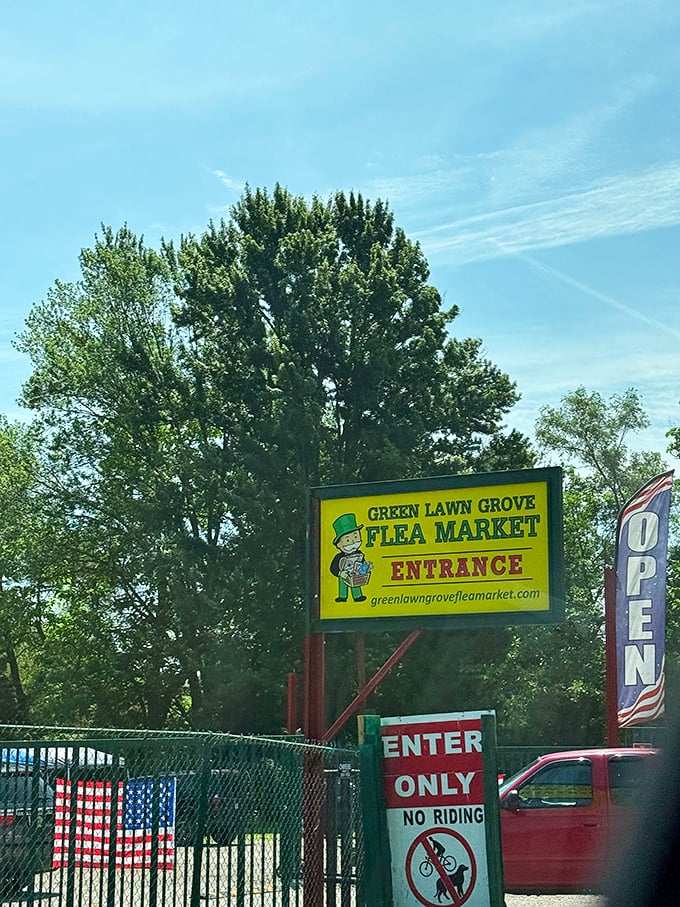 The iconic yellow sign welcomes bargain hunters to this Romulus wonderland. That little green character knows you won't leave empty-handed.