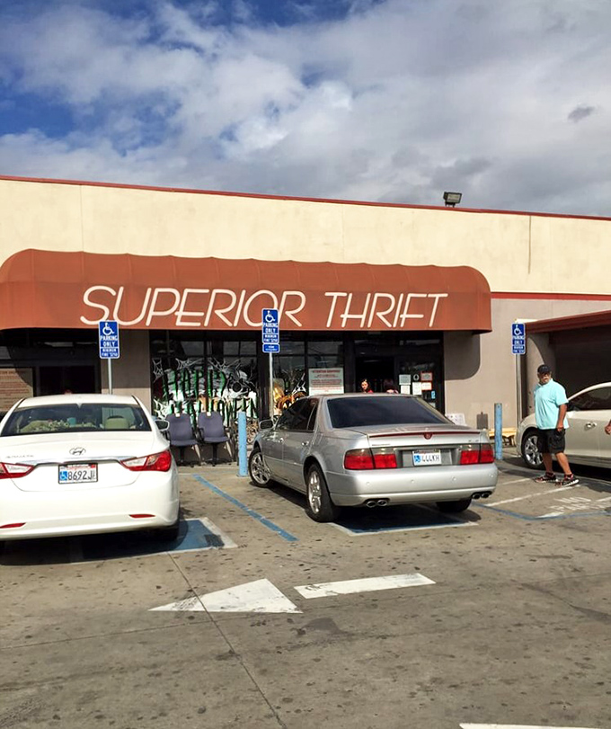 Like a portal to bargain paradise, Superior Thrift's entrance doesn't hint at the wonderland of possibilities waiting just beyond those doors.