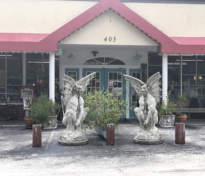 The pink awning and teal doors might seem unassuming, but like any good treasure map, the real adventure begins once you cross the threshold.