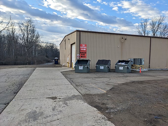 Don't let the unassuming exterior fool you. Behind this industrial facade lies a wonderland of discounts that draws bargain hunters from across the Hoosier state.