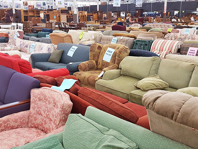 Furniture showrooms wish they had this kind of colorful variety and wallet-friendly appeal.
