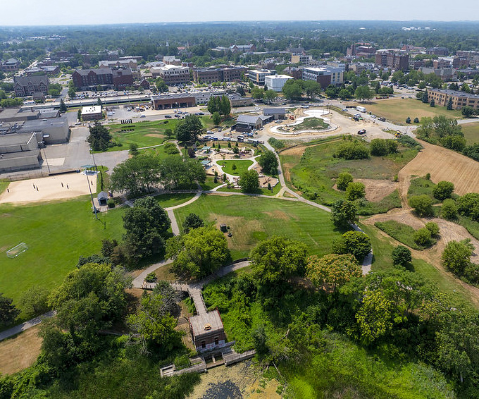 From above, Holland reveals its thoughtful layout—parks, neighborhoods, and community spaces woven together like a well-crafted Dutch tapestry.