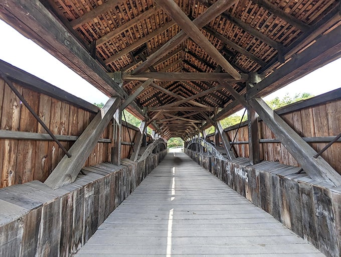 Step inside and you're transported to another era. The wooden beams overhead tell stories of craftsmanship that modern buildings can only dream about.