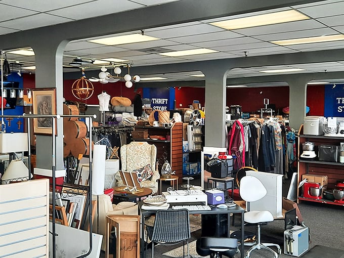 Step inside and witness organized chaos at its finest&mdash;where mid-century modern meets "that lamp your aunt had in 1987" in perfect harmony.