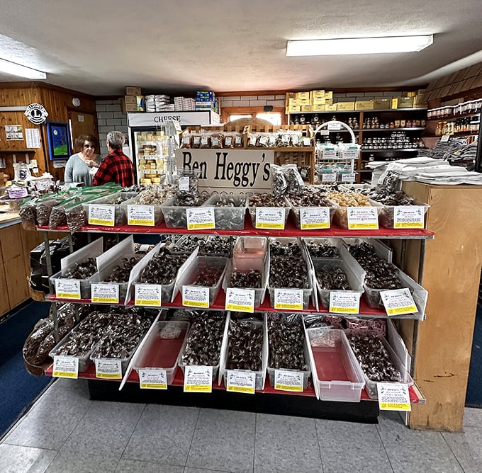 Treasure hunters, take note: these bins of Ben Heggy's candies are where willpower goes to die. Sweet temptation organized in delicious rows.