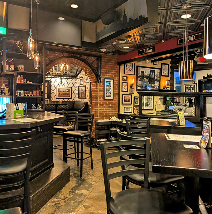 Step inside and you're transported to New York without the airfare. Brick walls, tin ceilings, and Edison bulbs create that perfect "I've discovered something special" atmosphere.