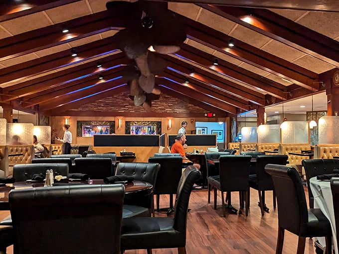 Step inside and time slows down&mdash;wooden beams, comfortable leather chairs, and lighting that makes everyone look like they've just returned from vacation.