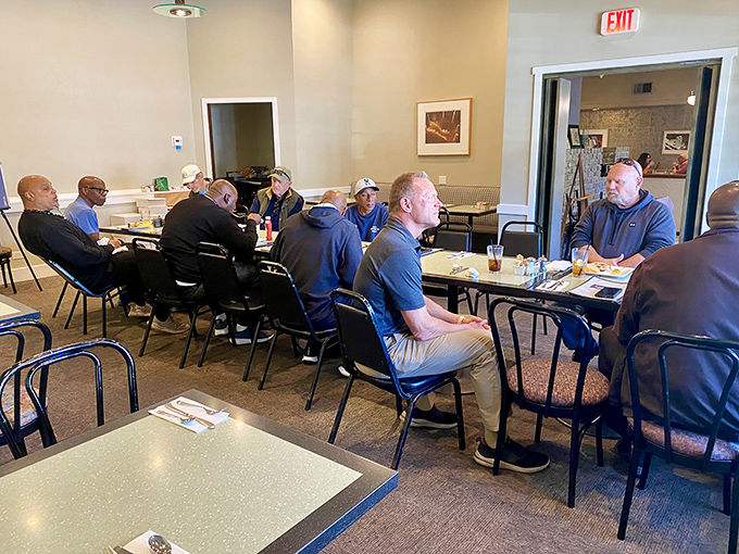 Morning conversations flow as freely as the coffee at this gathering spot where Pasadena locals start their day right.