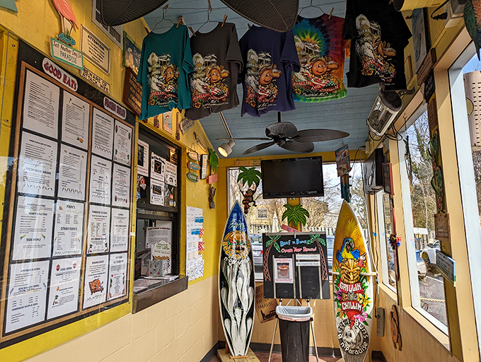 Surfboards, colorful t-shirts, and beach vibes galore &ndash; step inside and you're instantly on island time, Maryland-style.