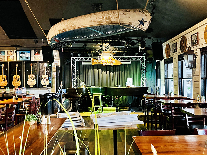 Where boats hang from ceilings and music fills the air&mdash;this isn't just dinner, it's Florida's version of dinner theater with guitars standing by for impromptu serenades.