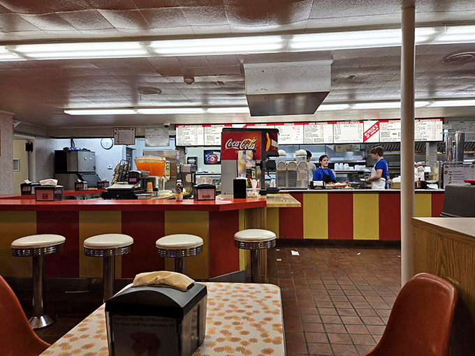 Step inside and the red and yellow striped counter instantly transports you to simpler times. Those chrome stools have supported generations of happy, hungry Pennsylvanians.