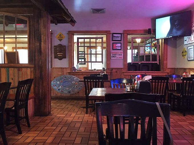 Wooden paneling and nautical touches create that perfect "come as you are" atmosphere where memorable meals and conversations naturally flow.