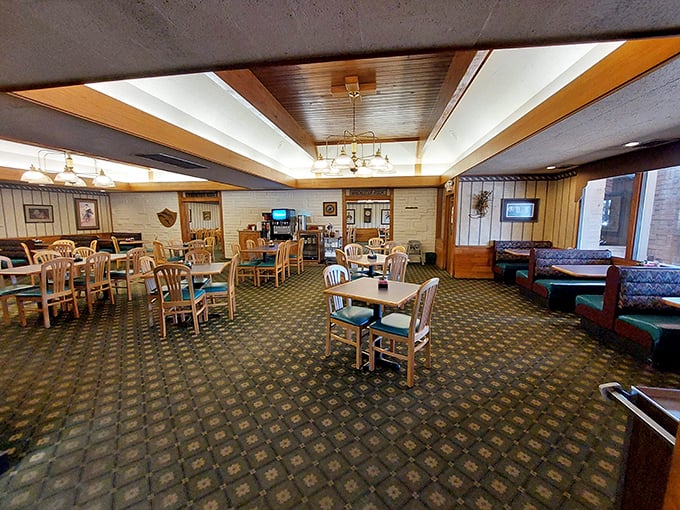 Step inside and time slows down. The wood-paneled dining room with its patterned carpet has welcomed hungry Texans for generations.