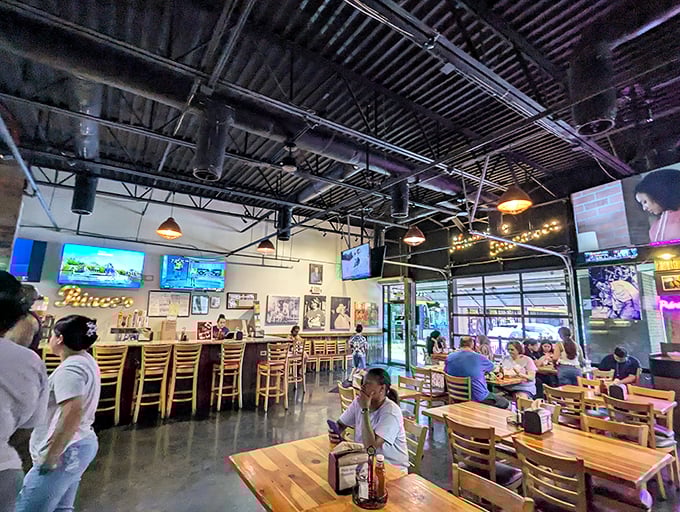 Industrial chic meets comfort food haven. The spacious interior offers plenty of room to experience your capsaicin-induced revelations among fellow heat-seekers.