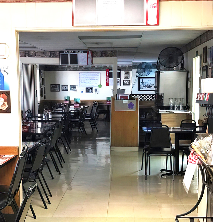 Inside Flo's, aviation memorabilia lines the walls while the no-nonsense interior tells you one thing: they're focused on the food, not the frills.