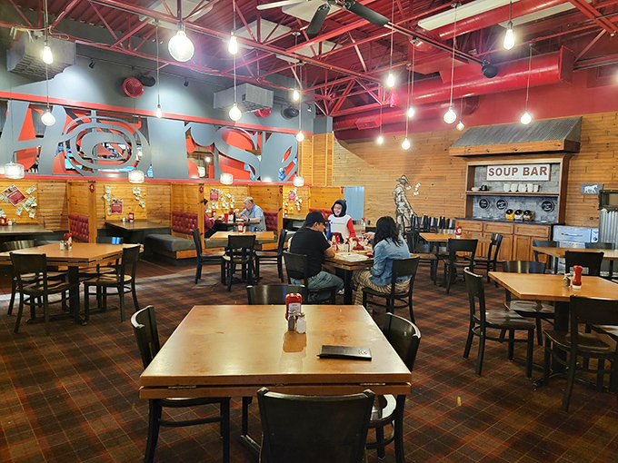 Warm wood paneling, plaid carpeting, and that iconic soup bar&mdash;this isn't just a restaurant, it's Michigan's living room with better food than your aunt ever made.