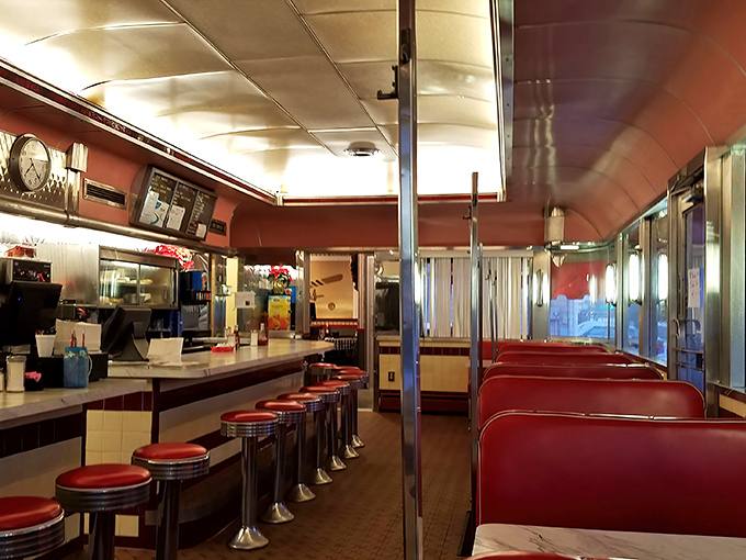 Wooden picnic tables, mounted fish, and zero pretension &ndash; this interior hasn't changed in decades, and thank goodness for that.