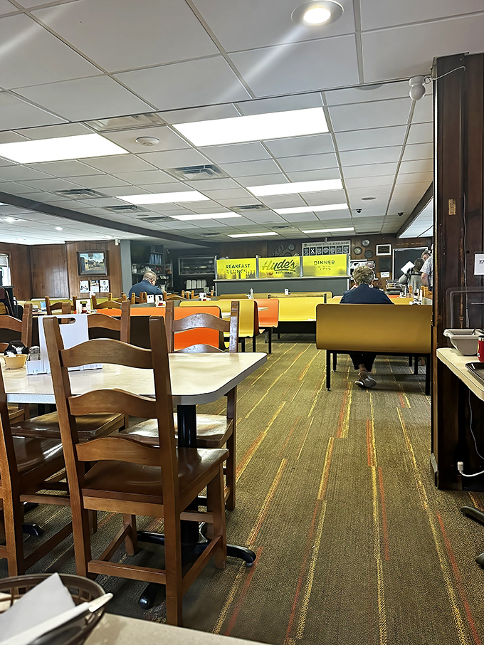 Step inside and you're transported to a simpler time&mdash;yellow vinyl booths, wood paneling, and the promise of comfort food that actually delivers.