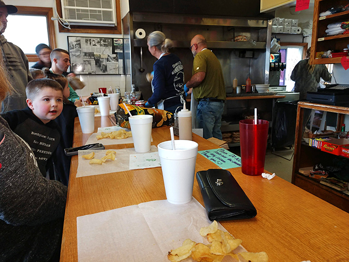 Where burger dreams come true! The cozy interior of Crabill's puts you front-row center to witness the art of burger-making in real time.