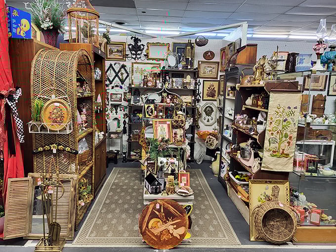 Every booth tells a different story. This corner alone contains enough conversation pieces to fuel a month of dinner parties.