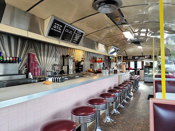 Where nostalgia meets appetite&mdash;Nancy's vintage motorcycle-friendly parking lot promises adventures for your taste buds before you even step inside. 