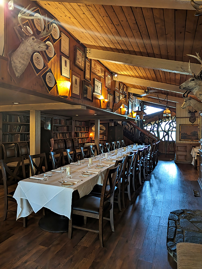 Books, taxidermy, and white tablecloths create that rare trifecta: a place sophisticated enough for special occasions yet comfortable enough for lingering conversations.