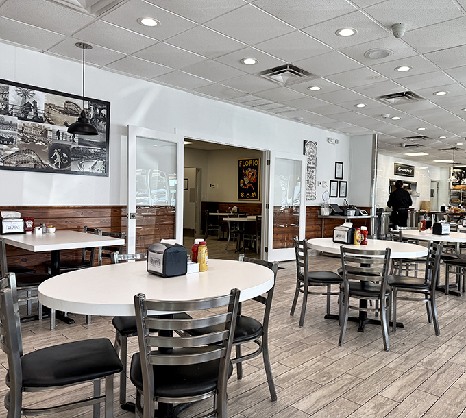 Inside, wood paneling and historic photos create that perfect "been-here-forever" vibe where breakfast memories are made and diets go to die.