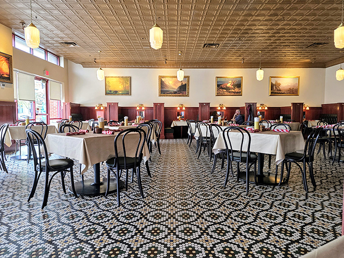 Step inside and time-travel to an era when dining meant something special&mdash;those tin ceilings and mosaic floors whispering stories of meals past.