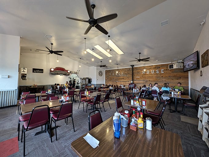 Inside, ceiling fans lazily spin above wooden tables where culinary magic happens. This isn't Instagram-chic&mdash;it's authentically delicious.