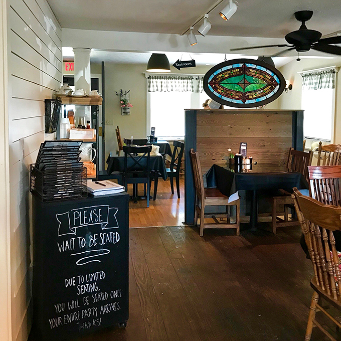 Step inside and the bistro's charm reveals itself immediately &ndash; wooden floors, stained glass, and a handwritten welcome that feels like coming home.
