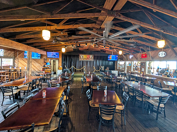 Rustic wooden beams and nautical charm create the perfect backdrop for seafood indulgence. Like dining in a ship captain's quarters, minus the seasickness.