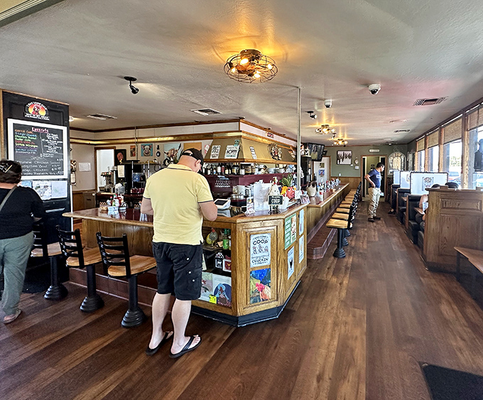 Where breakfast dreams come true &ndash; the well-worn wooden counter and stools have witnessed countless coffee refills and life-changing pancake decisions.
