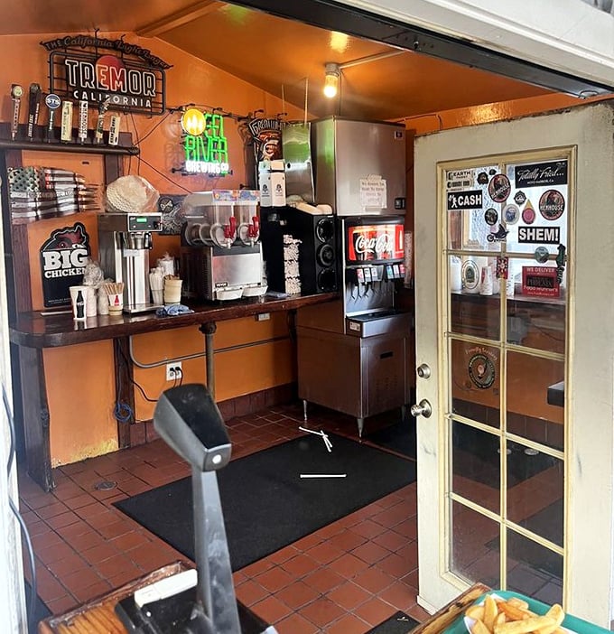 Inside, no interior designer has crafted "maritime chic"&mdash;just decades of coastal memories plastered across walls that tell the real story of Fort Bragg.