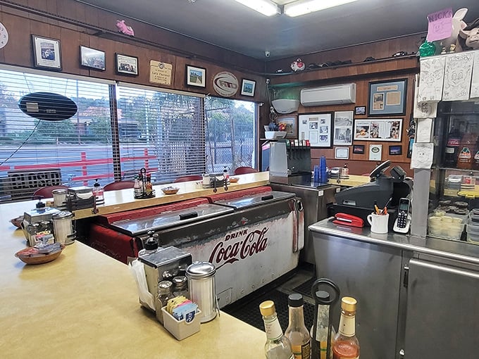 The vintage Coca-Cola cooler isn't for Instagram&mdash;it's a working piece of equipment that's been serving customers longer than most influencers have been alive.