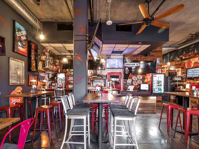 Industrial-chic meets seafood shack inside, where Edison bulbs illuminate wooden tables and the promise of lobster perfection hangs in the air.