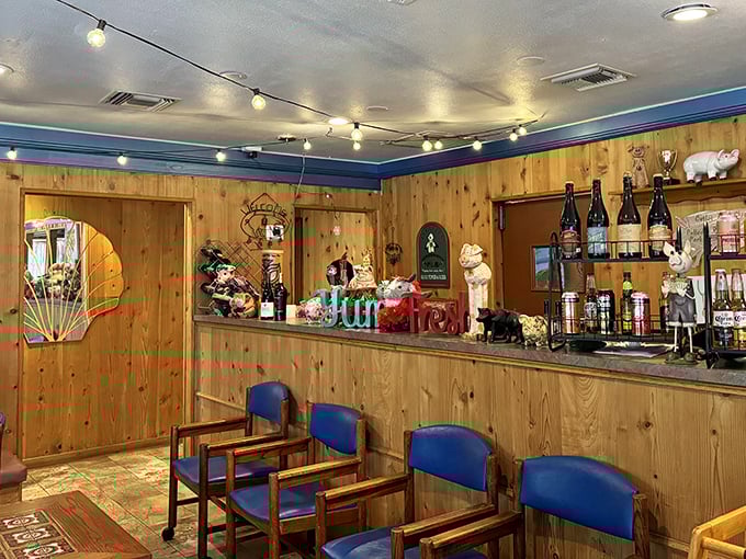 Wood-paneled walls and honest comfort create the kind of atmosphere where great meals become lasting memories.