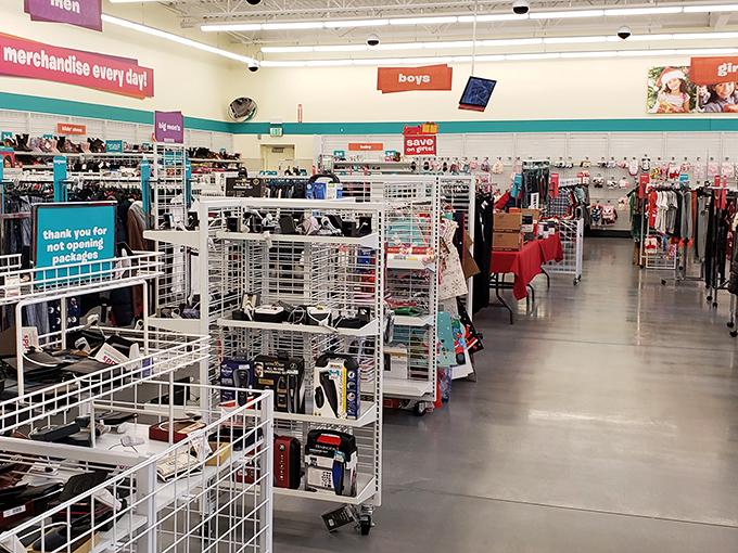 Treasure hunters navigate a sea of merchandise where every aisle promises discovery. It's like an archaeological dig, but with better lighting.