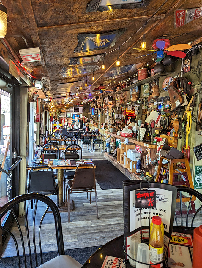 Step inside and you're greeted by a museum of fishing memorabilia where every inch tells a story. Indiana Jones would call this the lost temple of perch. 