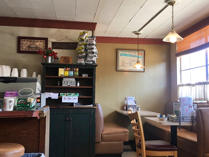 Step inside where vinyl booths and pendant lights create the perfect backdrop for serious pie conversations.