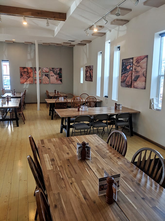 Exposed beams and warm lighting create the perfect backdrop for life-changing pastry encounters.