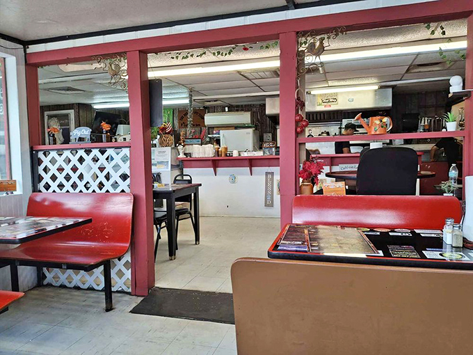 Step inside and you're transported to a simpler time. Red booths, white lattice dividers, and zero pretension&mdash;just the promise of honest-to-goodness Florida comfort food. 