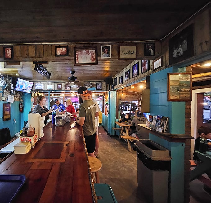 Inside Skinny's, decades of memories line the wooden walls. It's like dining in a family photo album that happens to serve incredible food.